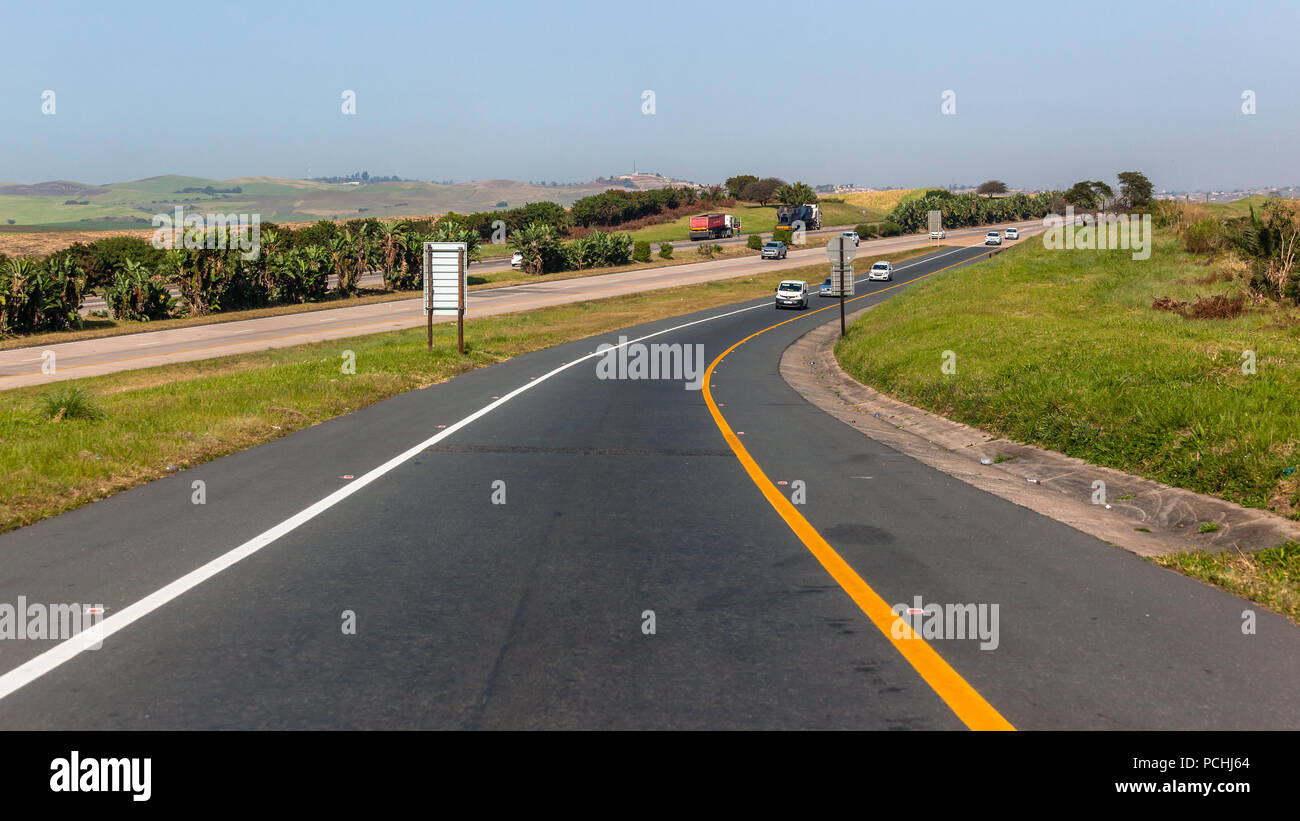 Road highway traffic trucks vehicles on road exit ramp photo on the ...