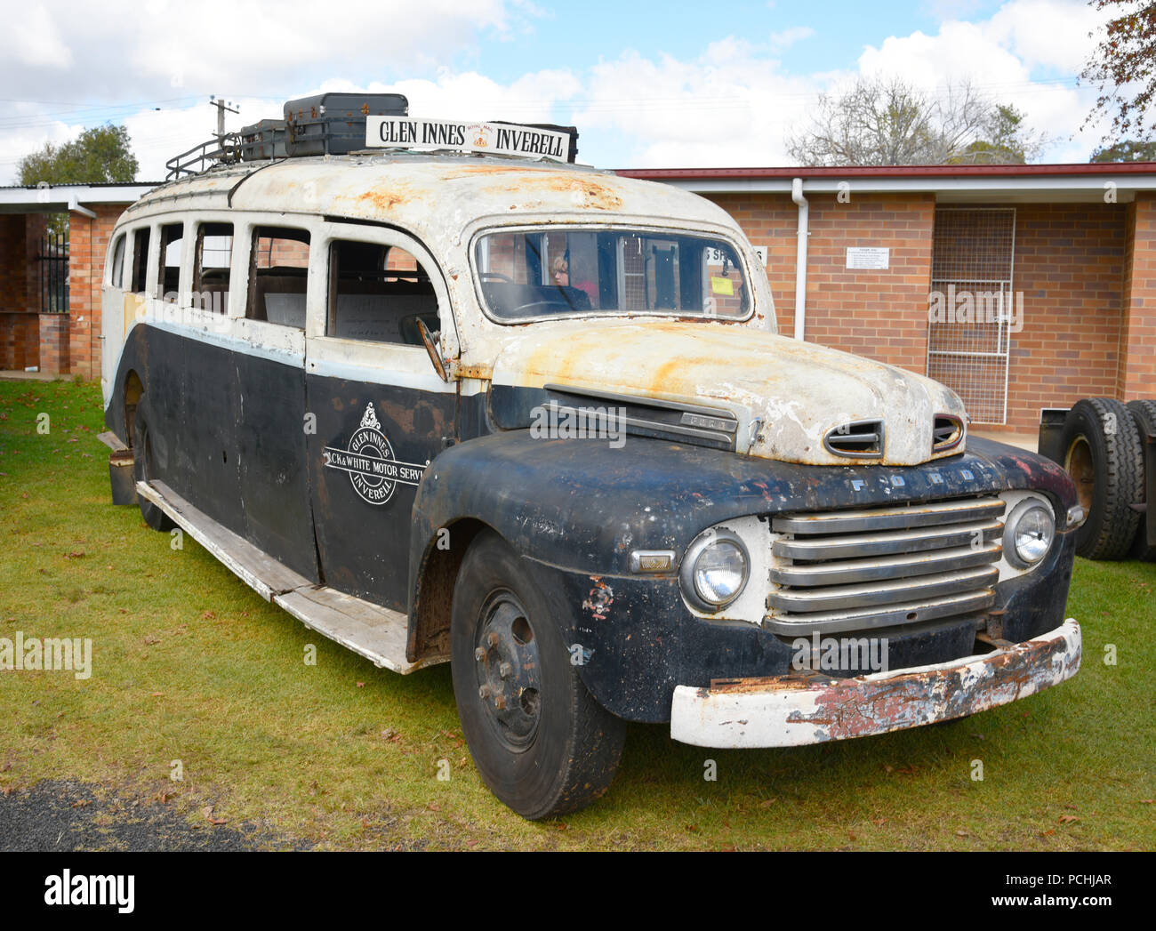 black and white motor service royal mail truck and bus at the vintage ...