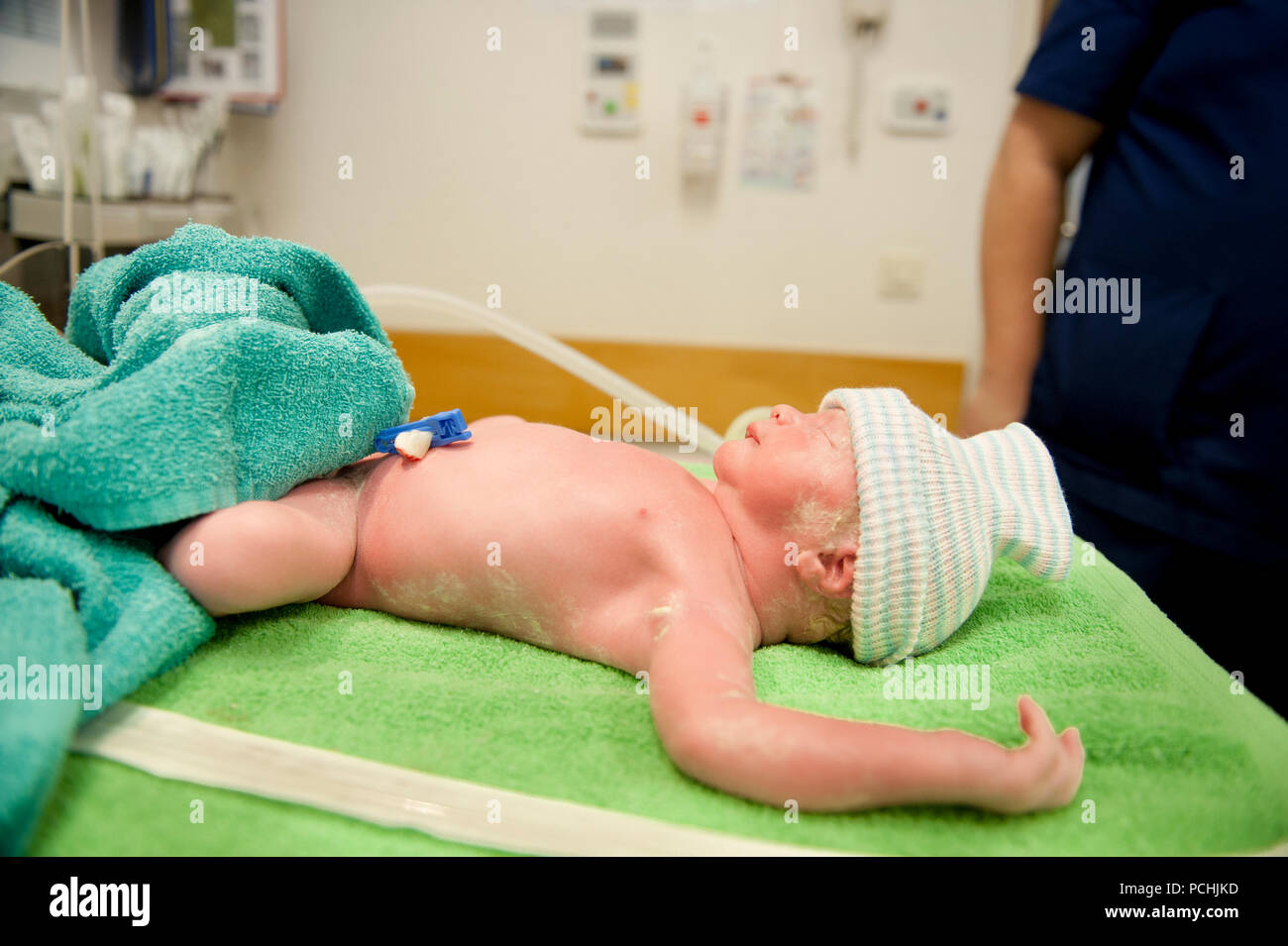 Illustration picture of a newborn baby just after birth going through ...