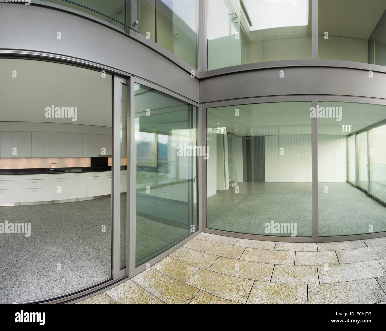 Architecture, modern building, view from the terrace Stock Photo - Alamy