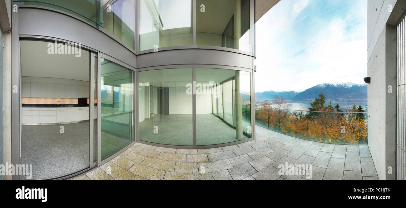 Architecture, modern building, view from the terrace Stock Photo - Alamy
