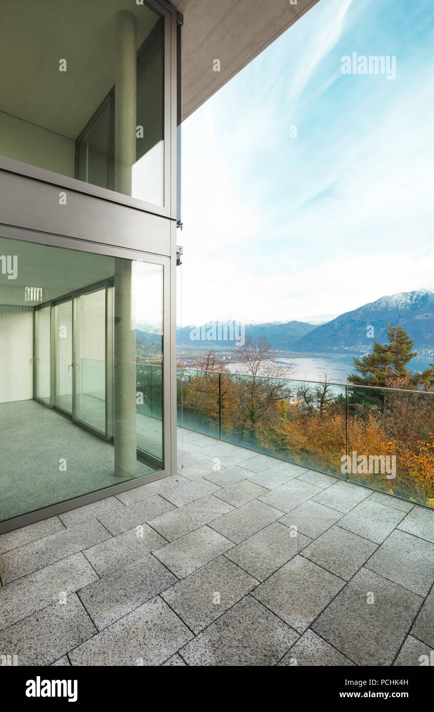 Architecture, modern building, view from the terrace Stock Photo - Alamy