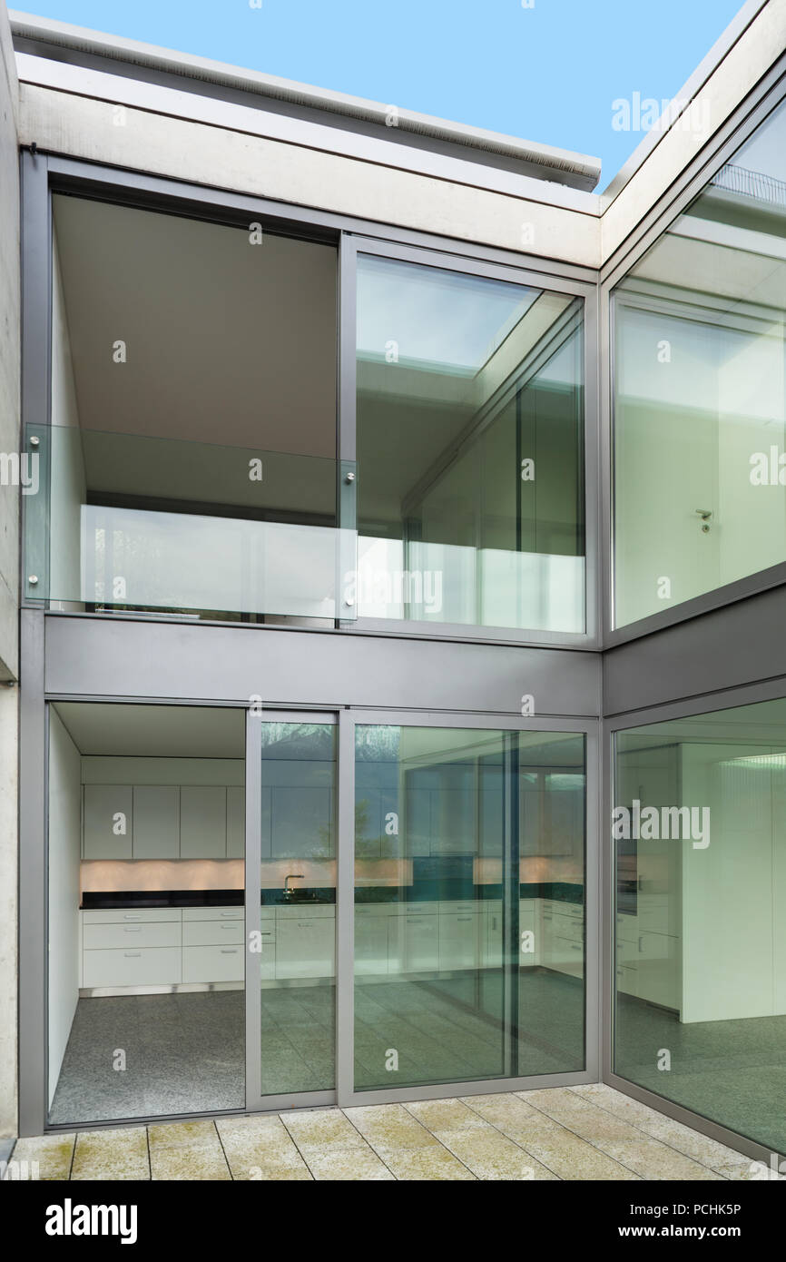 Architecture, modern building, view from the terrace Stock Photo - Alamy