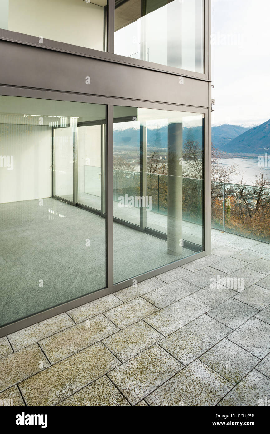 Architecture, modern building, view from the terrace Stock Photo - Alamy