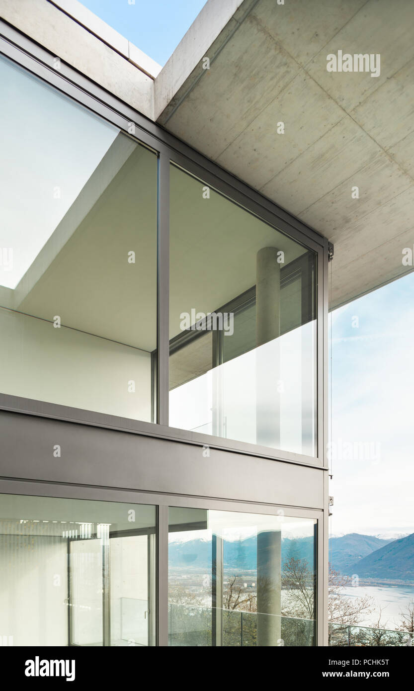 Architecture, modern building, view from the terrace Stock Photo - Alamy