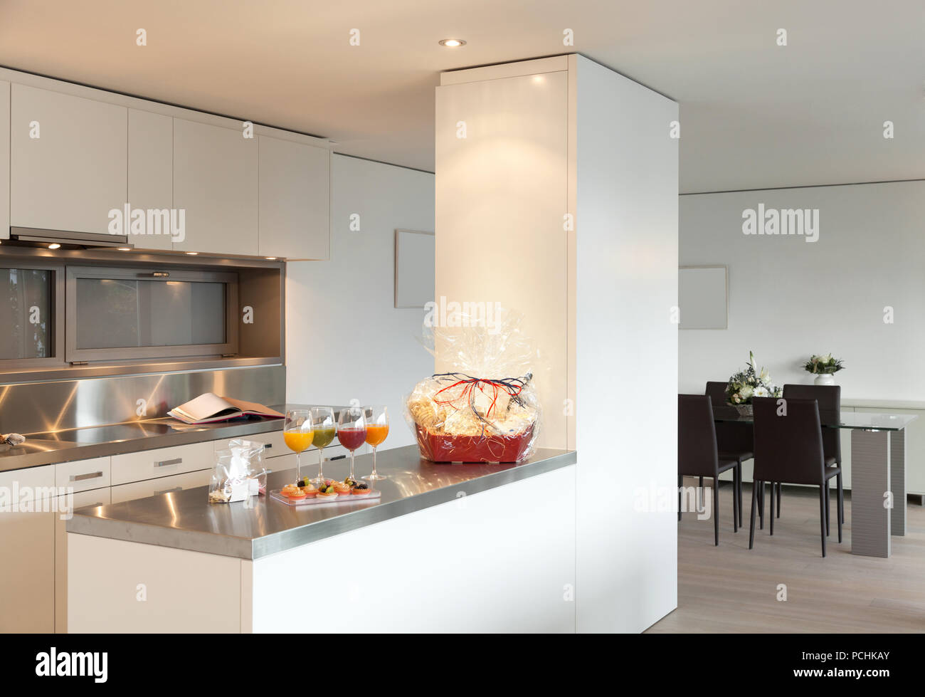 Modern architecture, nice apartment, kitchen view Stock Photo - Alamy