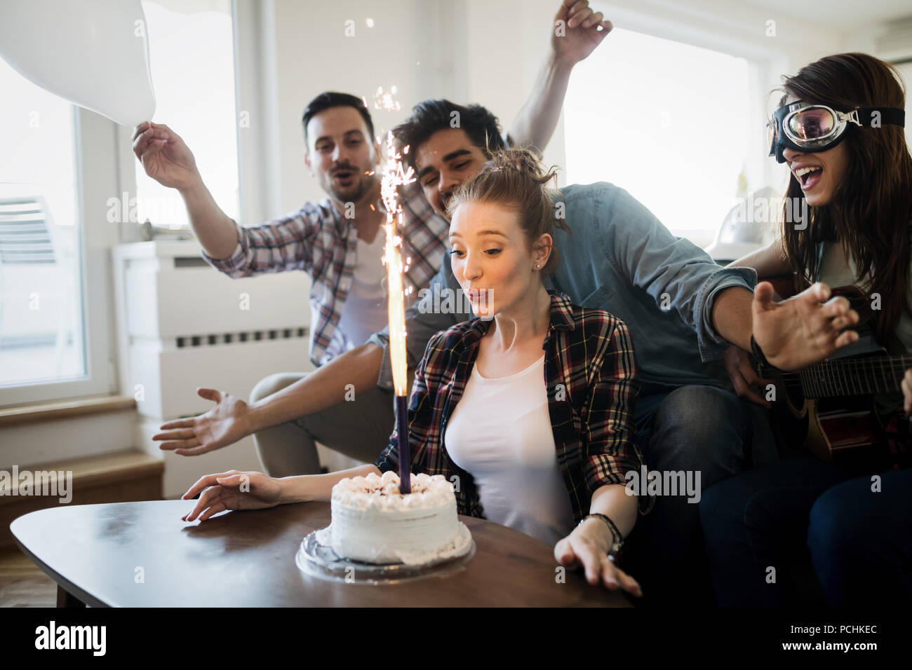 Celebration party female friends hi-res stock photography and images ...