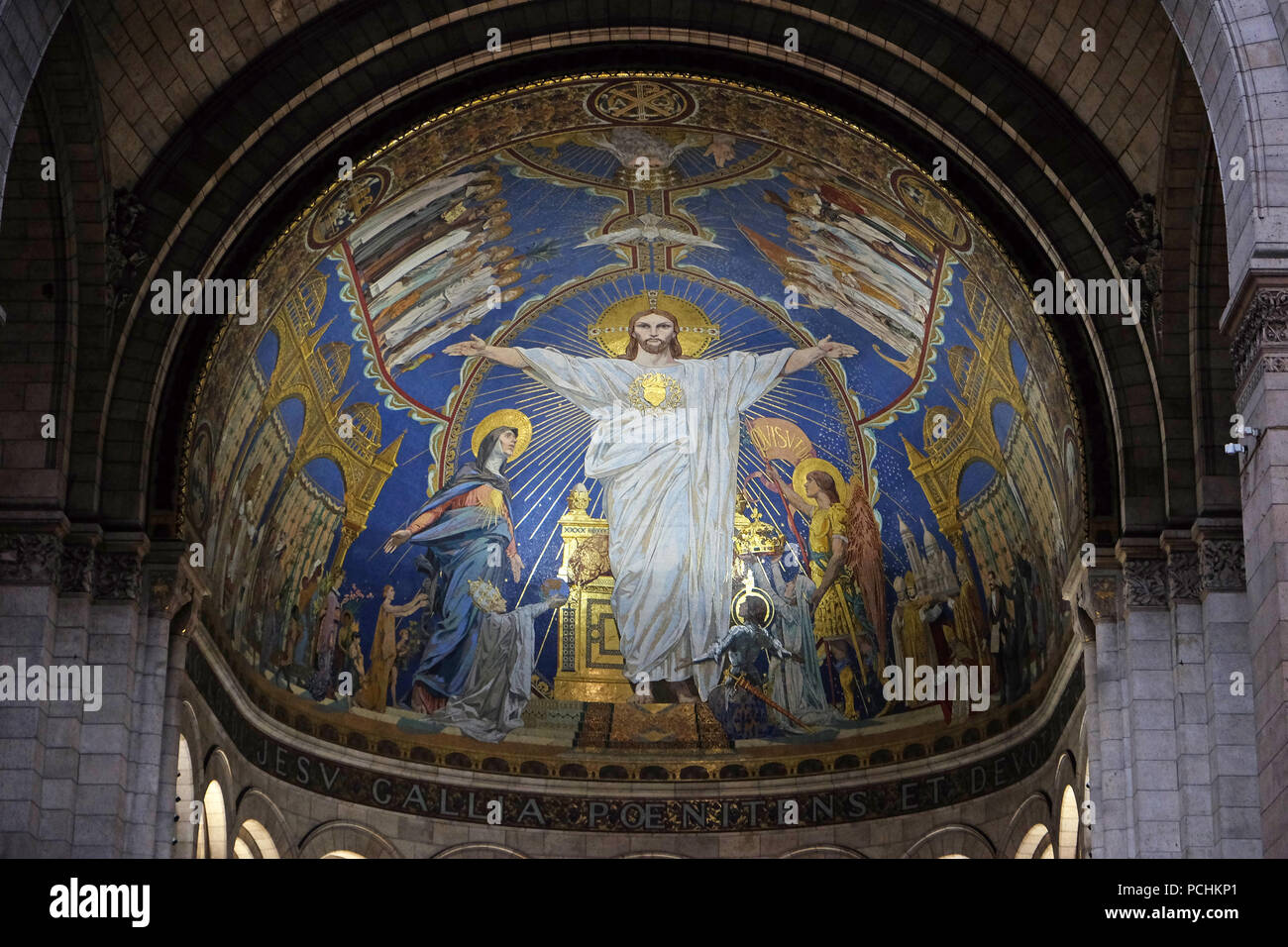 Christ in Majesty is surrounded by the Virgin Mary, Joan of Arc and St ...