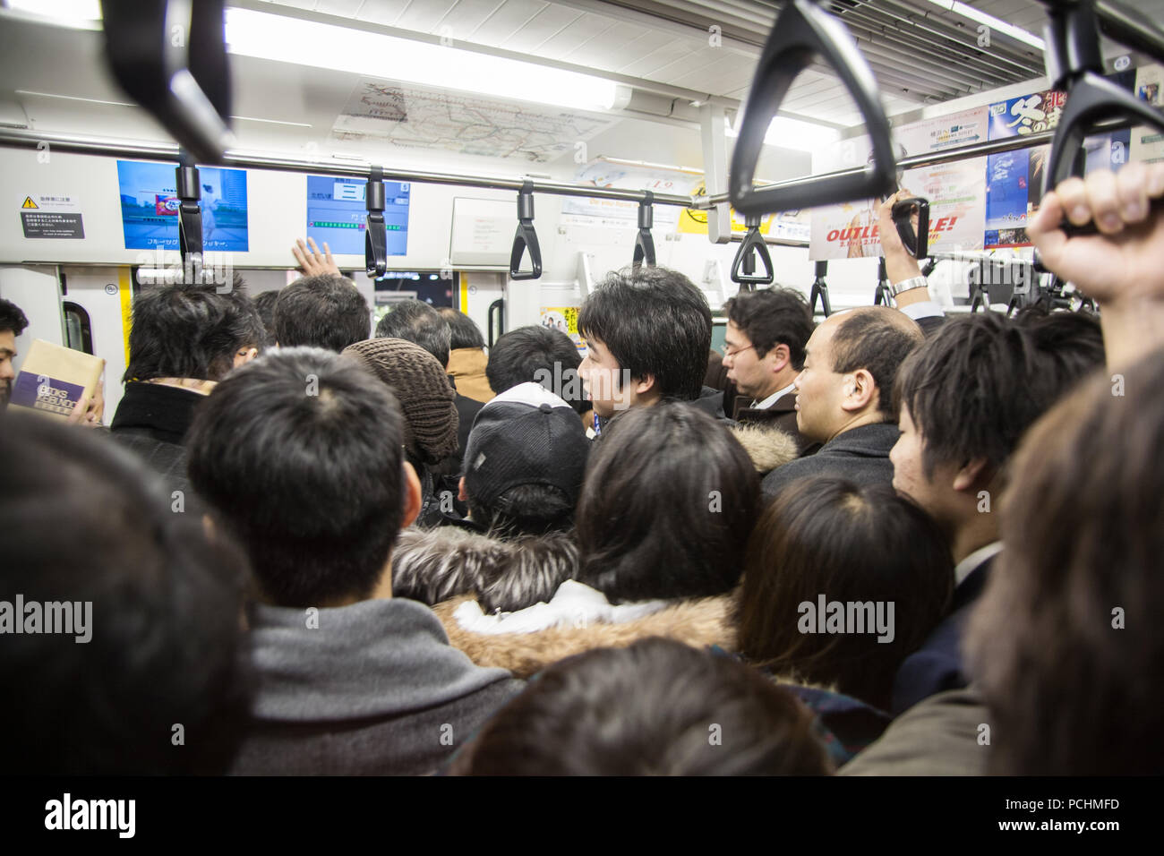 Japanese commuters rush hour hi-res stock photography and images - Alamy