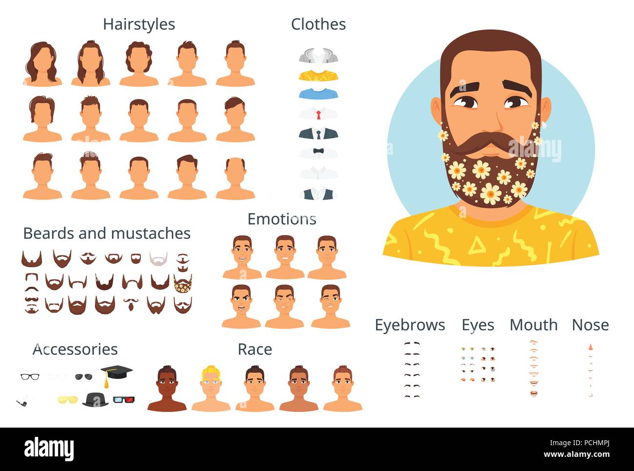 Multicultural man Stock Vector Images - Alamy