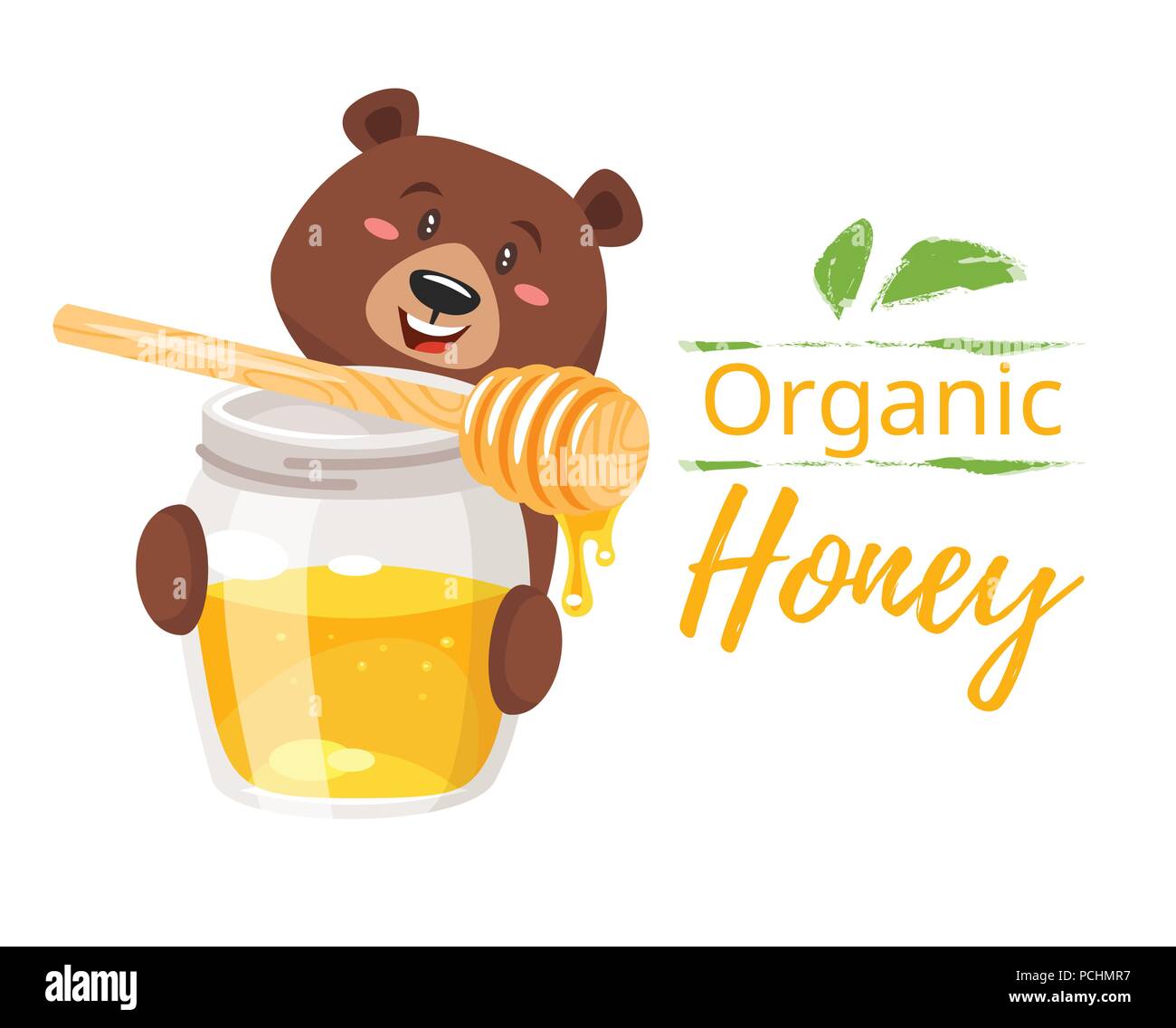 Bear with honey hi-res stock photography and images - Alamy