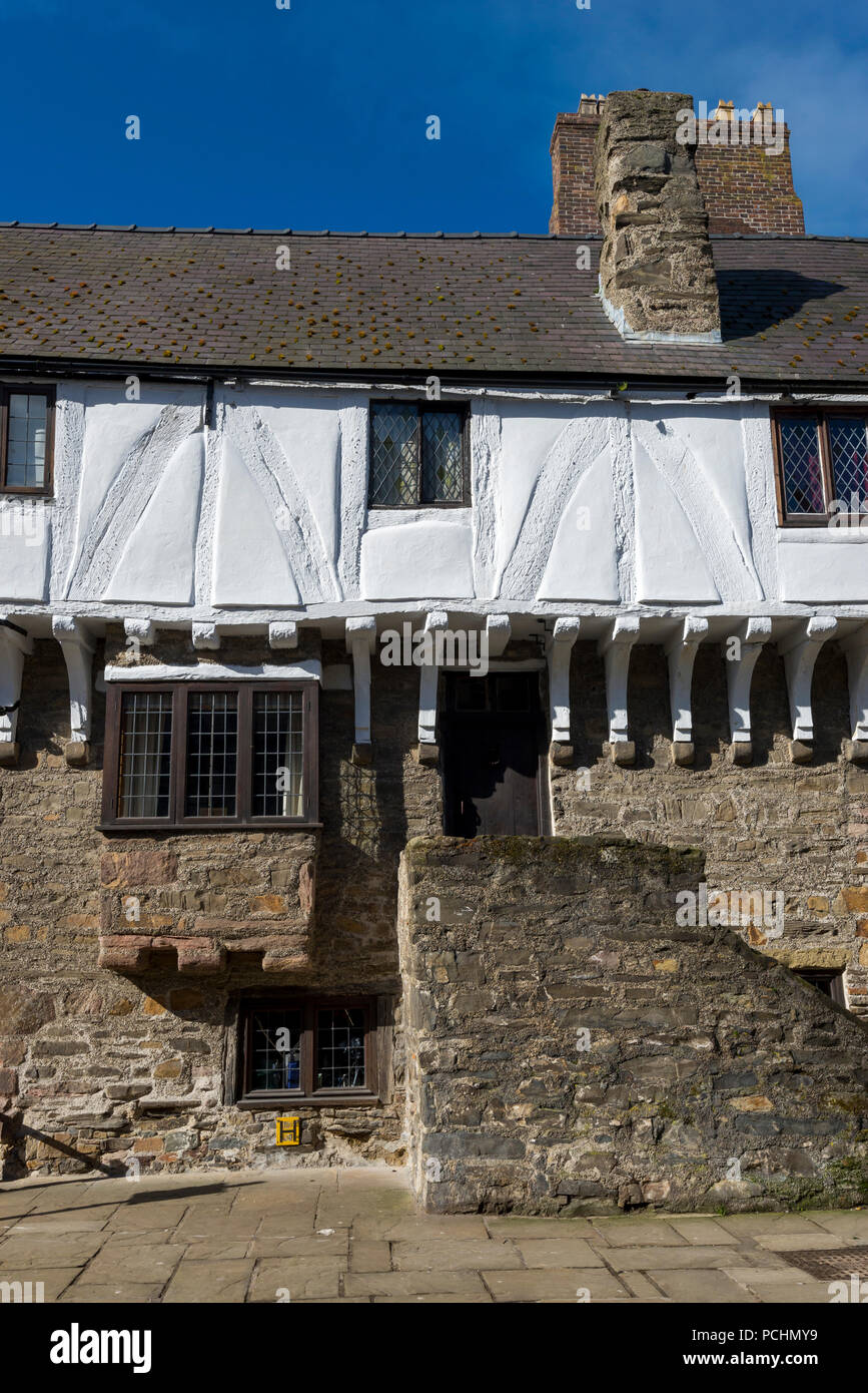 Aberconwy House, a historical building in the old walled town of Conwy ...
