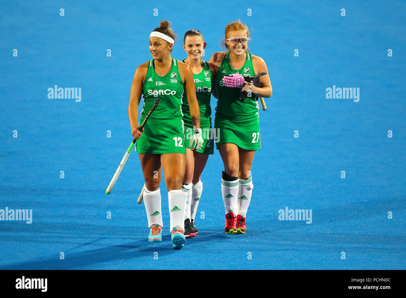 (left to right) Ireland's Elena Tice, Lizzie Colvin and Zoe Wilson ...