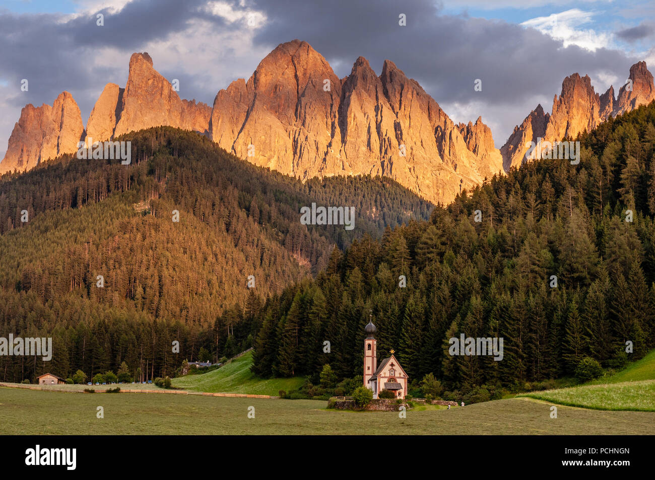 The Church of St. Johann in Ranui at Sunset Stock Photo - Alamy