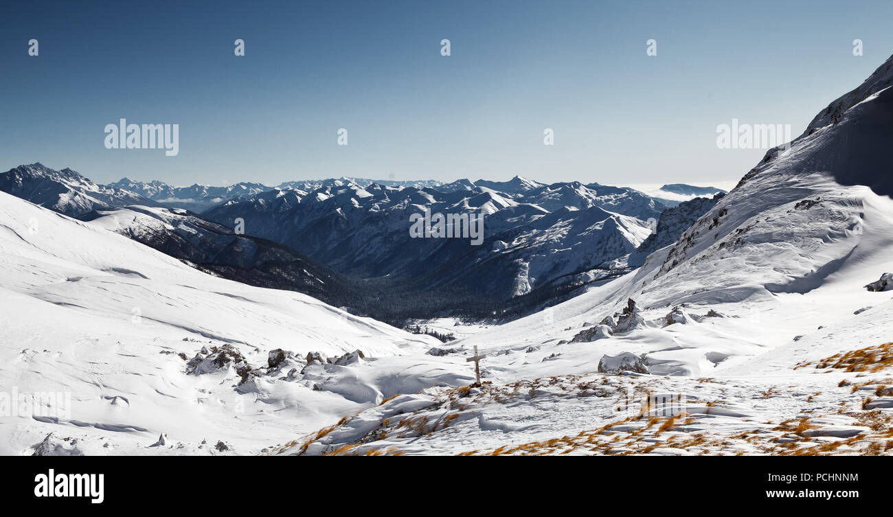 Panoramic view of the mountains in the National Nature Reserve in ...