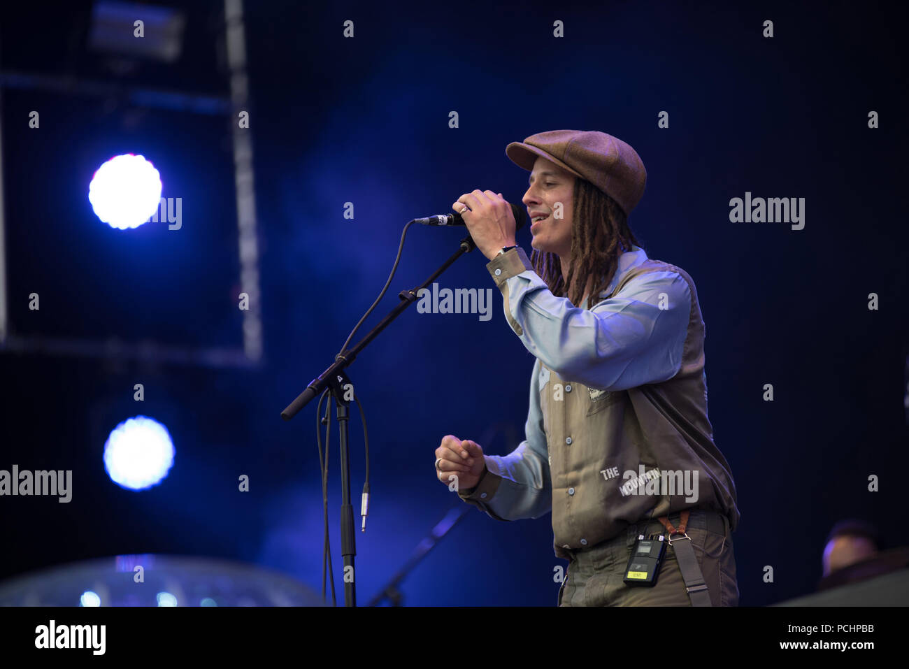 BONTIDA, ROMANIA - JULY 19, 2018: English singer JP Cooper performing a ...