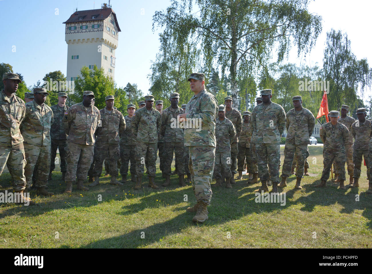 The 44th Expeditionary Signal Battalion outgoing Command Sgt. Maj. Chad ...