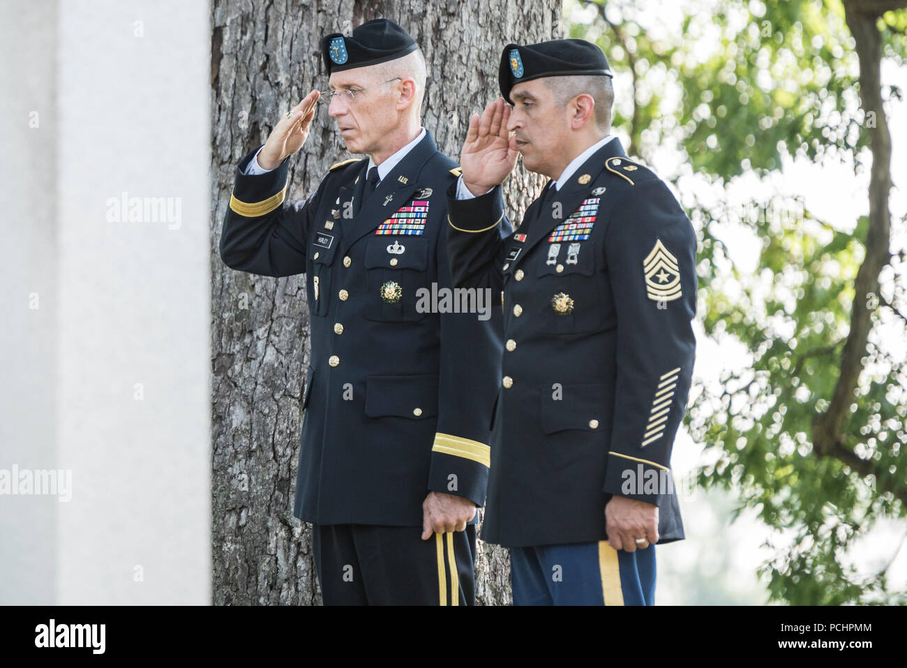 Sgt. Maj. Ralph Martinez (right), regimental sergeant major, U.S. Army ...
