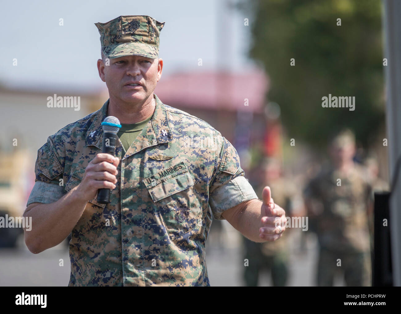 U.S. Marine Corps Col. Christeon Griffin, the incoming commanding ...