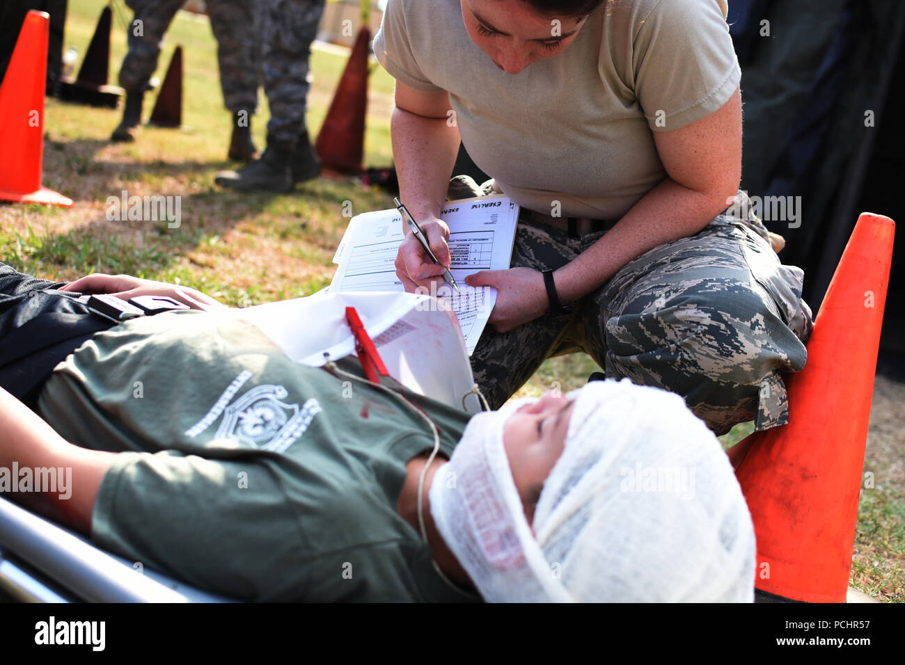 Air Force Reservist Capt. Mary Wellman, an emergency room nurse ...