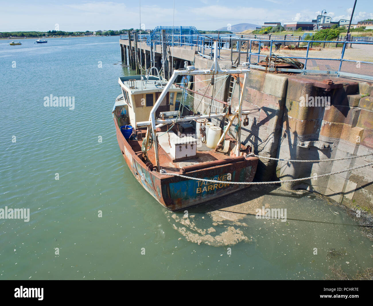 Fishing Boat Walney Channel Barrow in Furness Cumbria UK Stock Photo ...