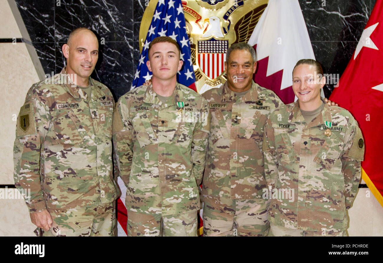 U.S. Army Lt. Gen. Michael X. Garrett, U.S. Army Central commander, and ...