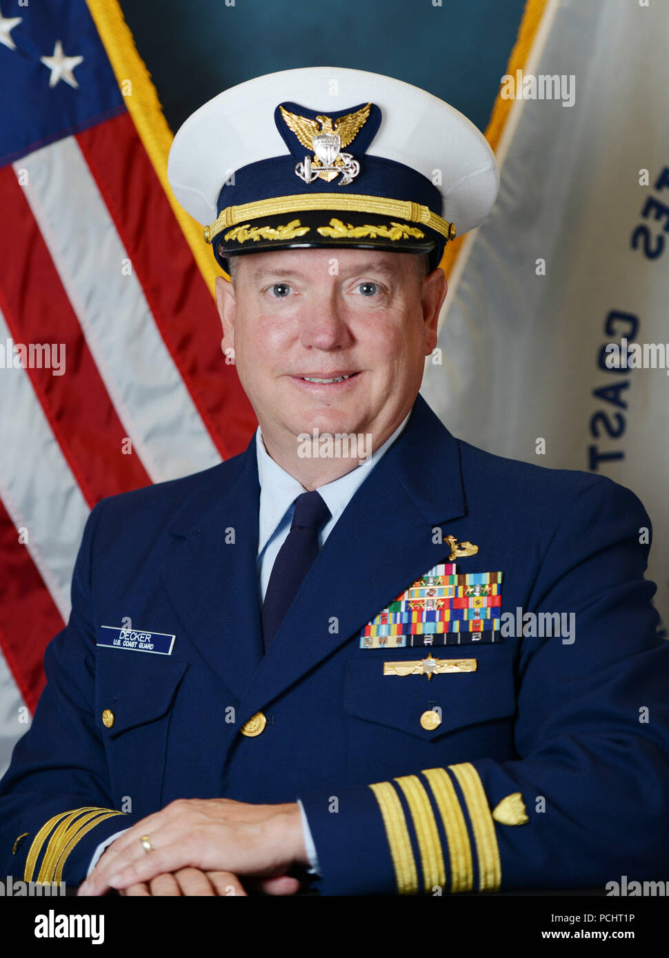 Captain Timothy Decker poses for his official portrait July 30, 2018 ...