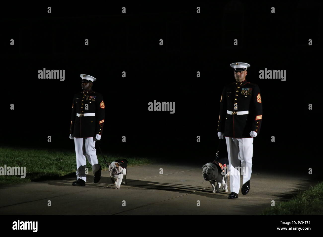 Gunnery Sgt. John E. Jackson, acting mascot handler, and SSgt ...