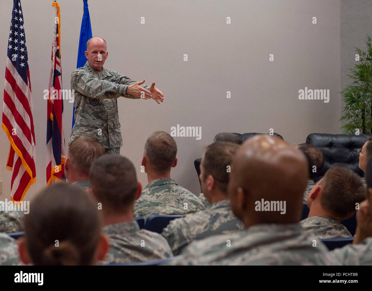 Air Force Vice Chief of Staff Gen. Stephen W. Wilson talks to squadron ...
