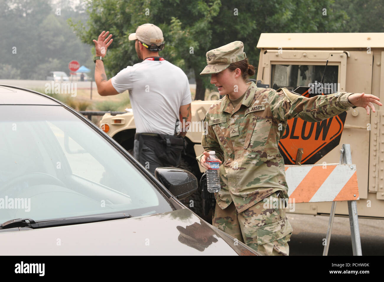 U.S. Army Pfc. Alaina Frees of the California Army National Guard’s ...