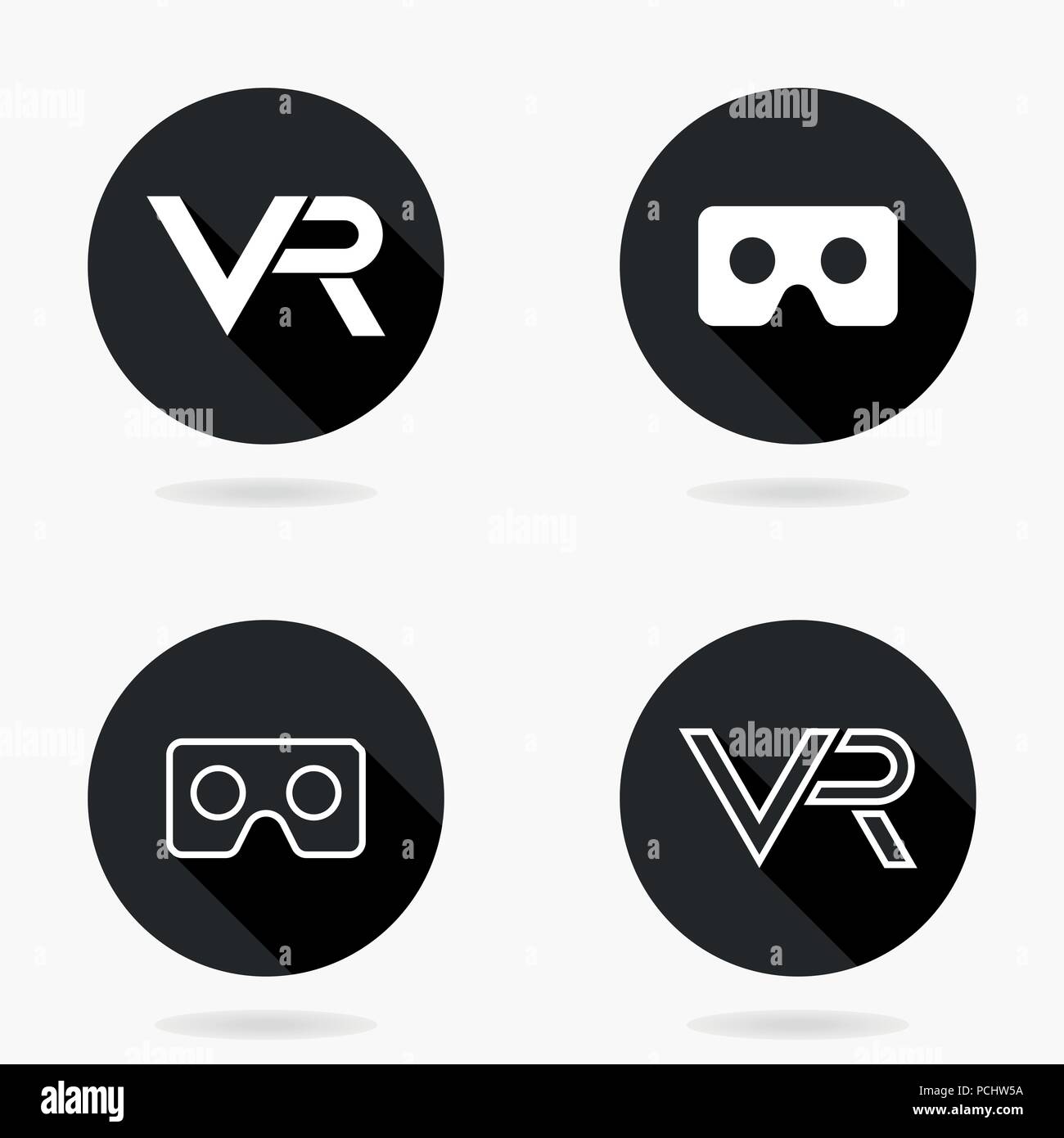 Fine Vector Flat Icon With VR Logo Stock Vector Image & Art - Alamy