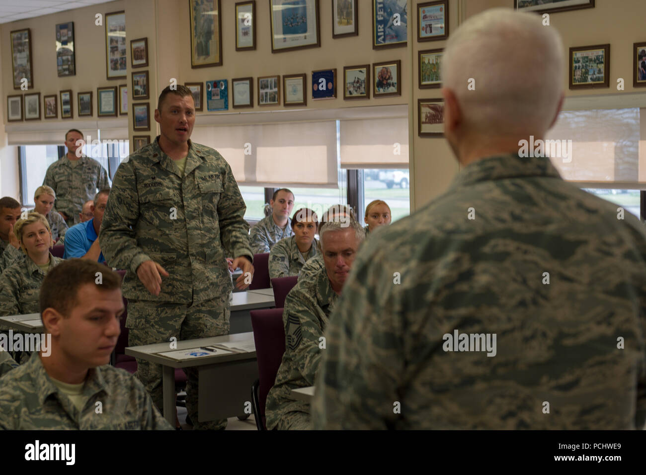 Lt. Gen. L. Scott Rice, director of the Air National Guard, fields a ...