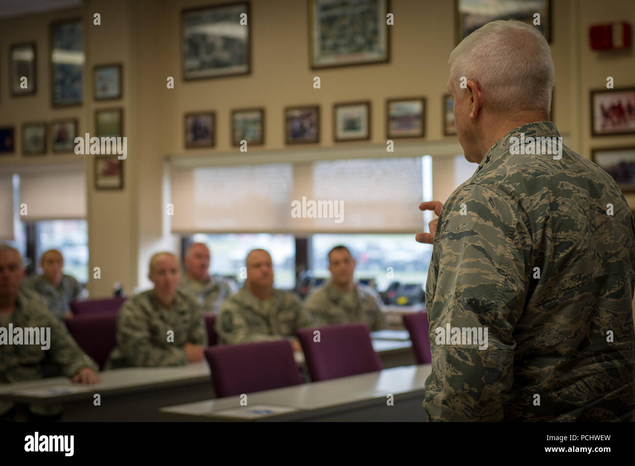 Lt. Gen. L. Scott Rice, director of the Air National Guard, meets with ...