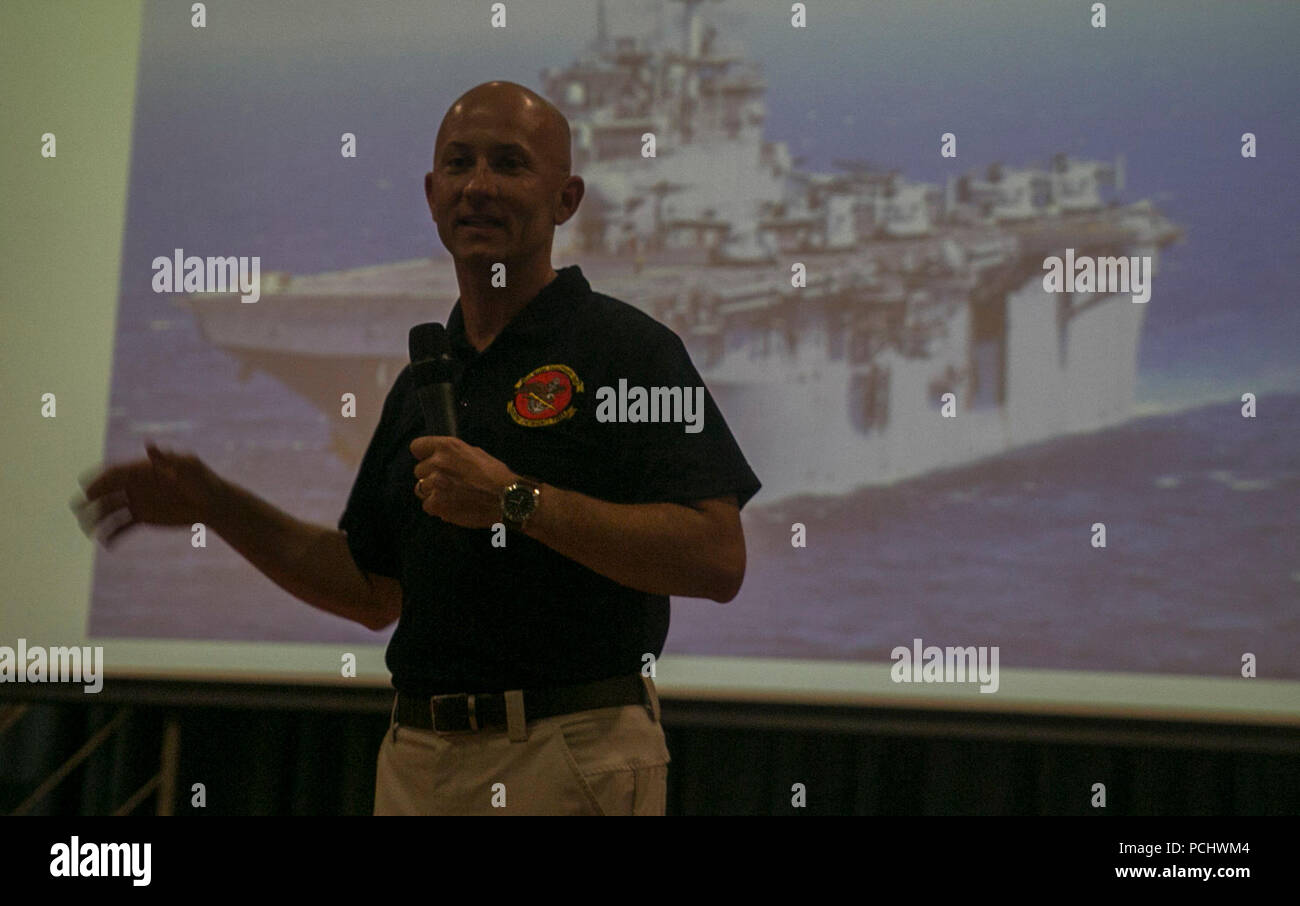 Col. Robert Brodie, commanding officer of the 31st Marine Expeditionary ...