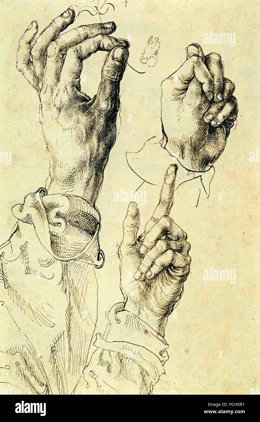Albrecht Durer hand study drawing Stock Photo - Alamy