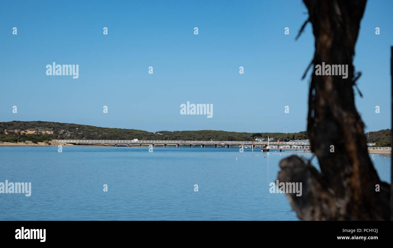 Barwon River and Bridge, Barwon Heads, Victoria, Australia Stock Photo ...
