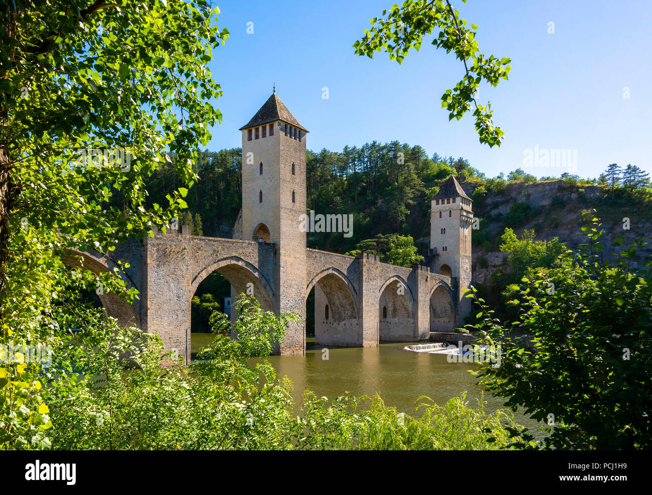 Pont Valentre bridge (Unesco World Heritage) on Santiago de Compostela ...
