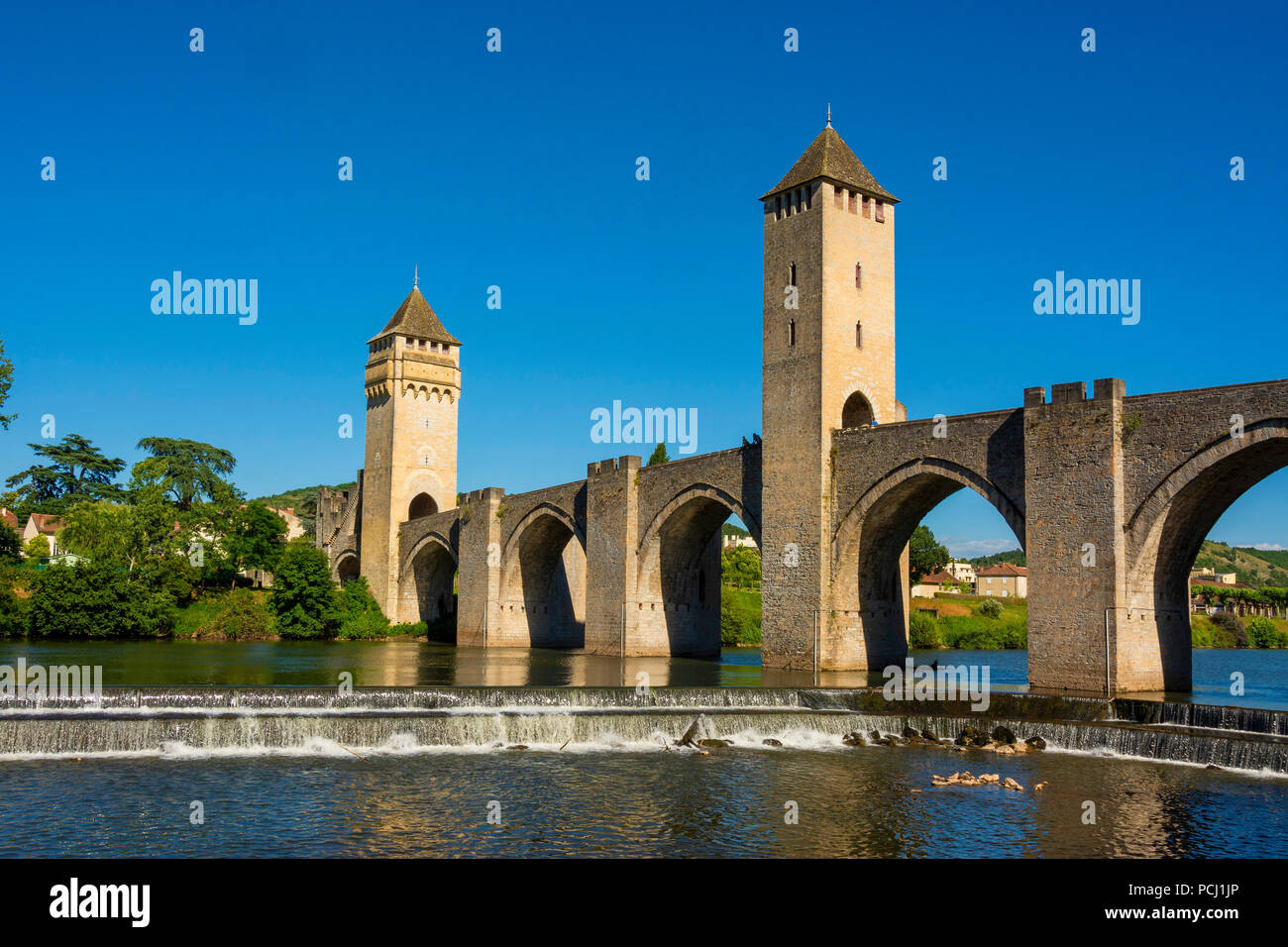Pont Valentre bridge (Unesco World Heritage) on Santiago de Compostela ...