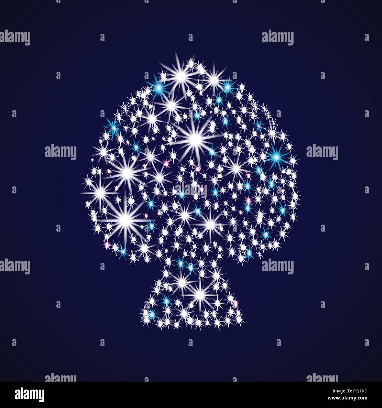 Brilliant icon with pikes. Playing card. Casino game. Vector ...