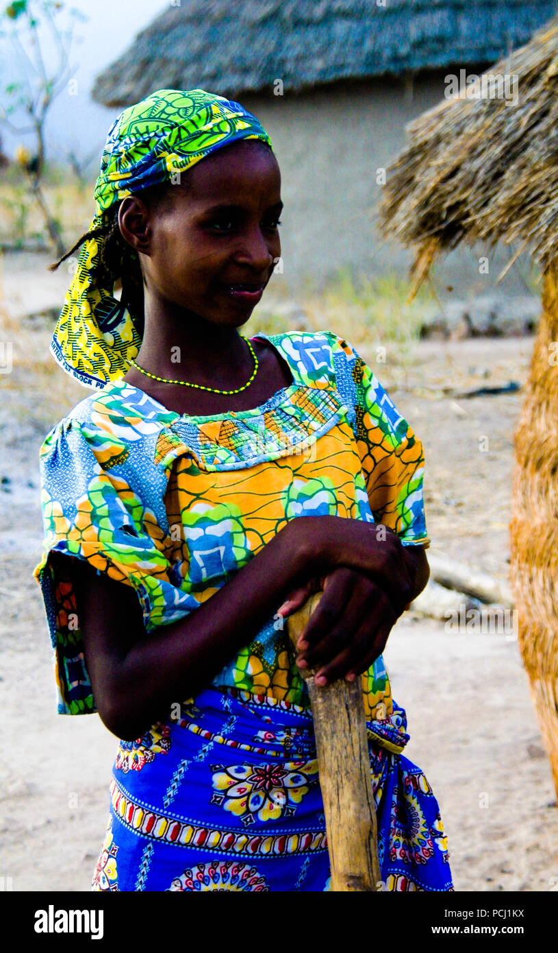 View to fulbe aka fulani tribe woman - 26-02-2014 Tchamba , Cameroon ...