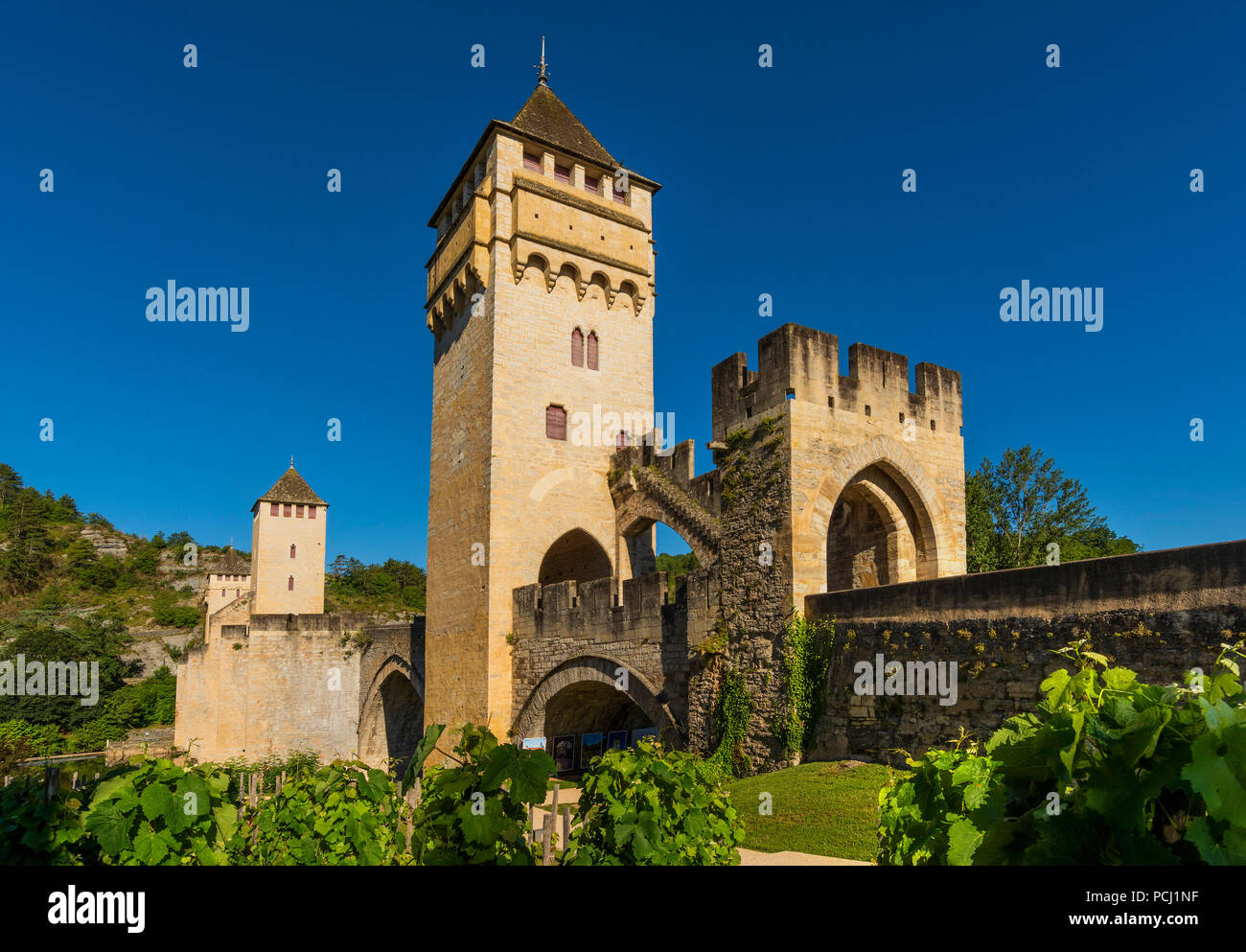 Pont Valentre bridge (Unesco World Heritage) on Santiago de Compostela ...