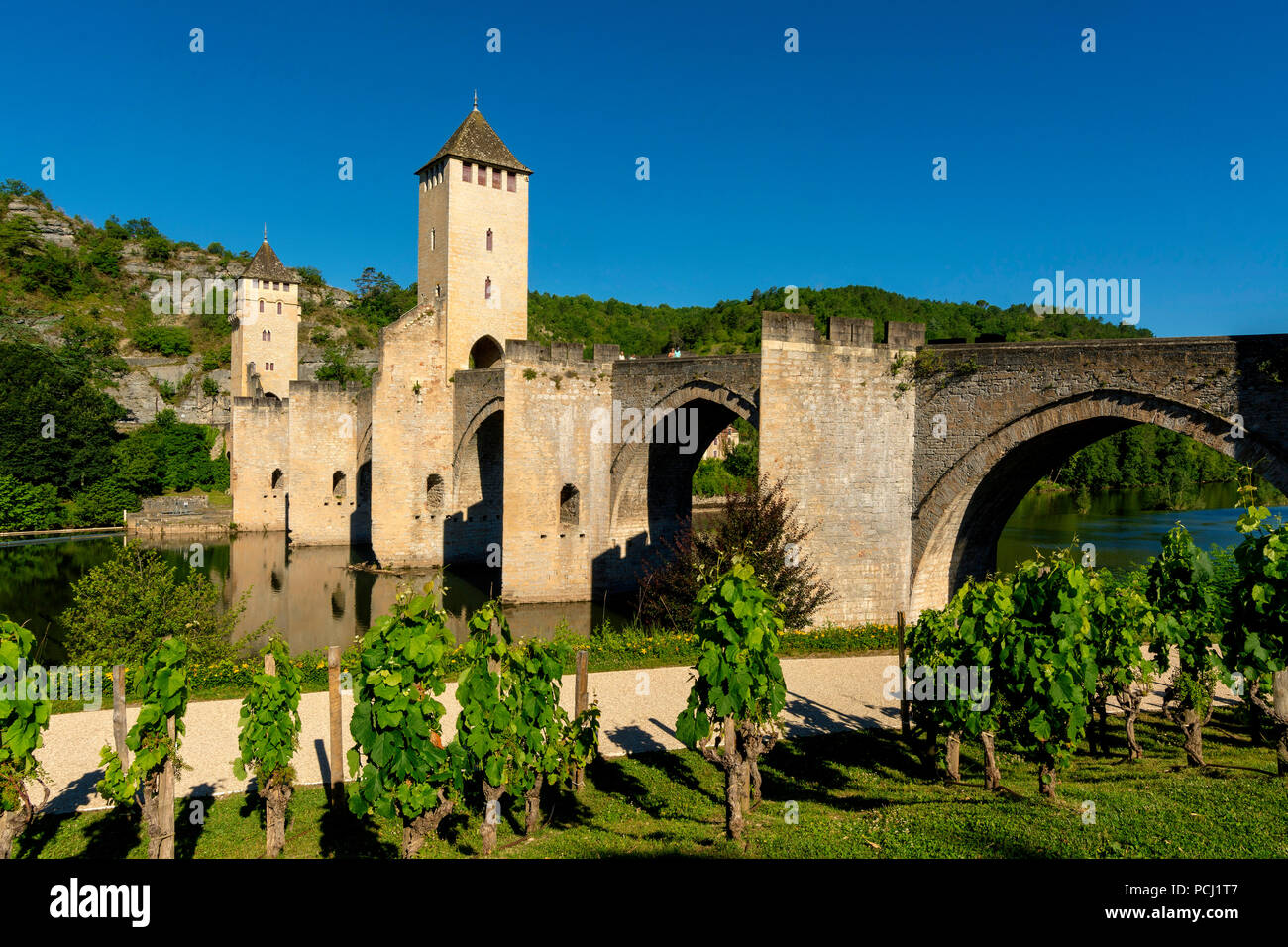 Pont Valentre bridge (Unesco World Heritage) on Santiago de Compostela ...