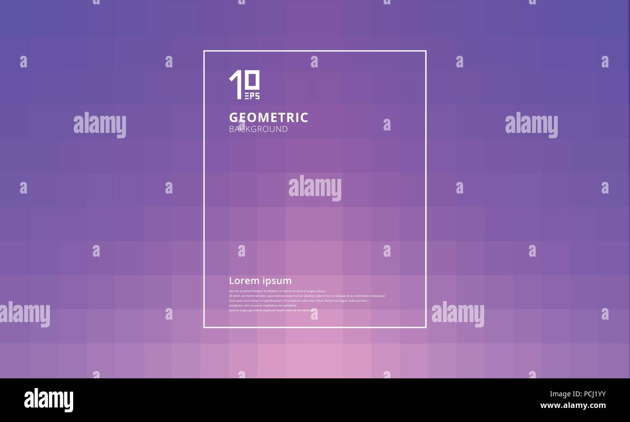 Abstract geometric squares pattern with lighting effect on purple ...