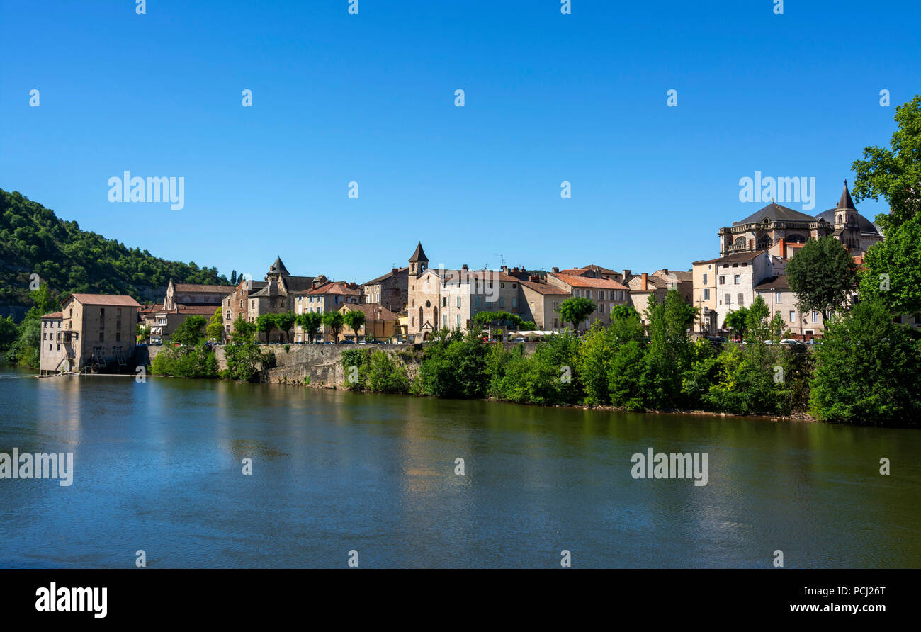 City of Cahors and river Lot, Lot department, Occitanie, France Stock ...