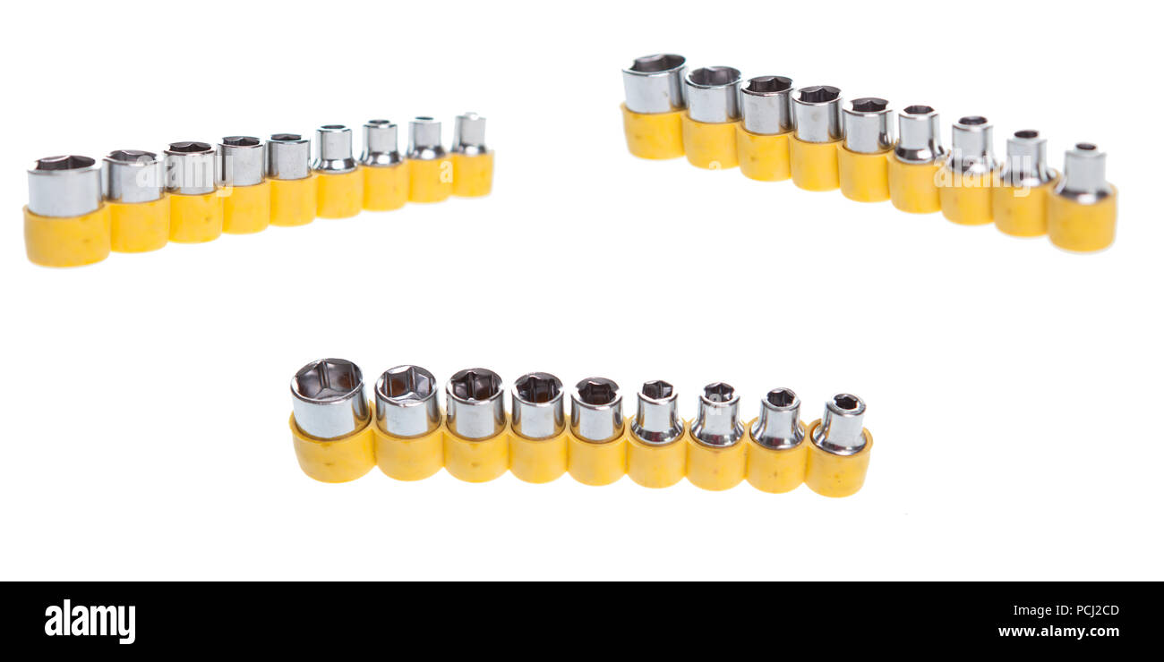 head for socket wrench on white background isolated. Handyman tools ...