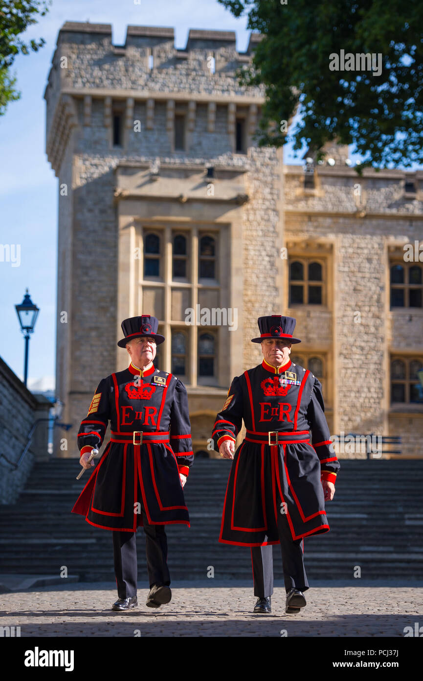 Pete McGowran (left), the new Chief Yeoman Warder at the Tower of ...