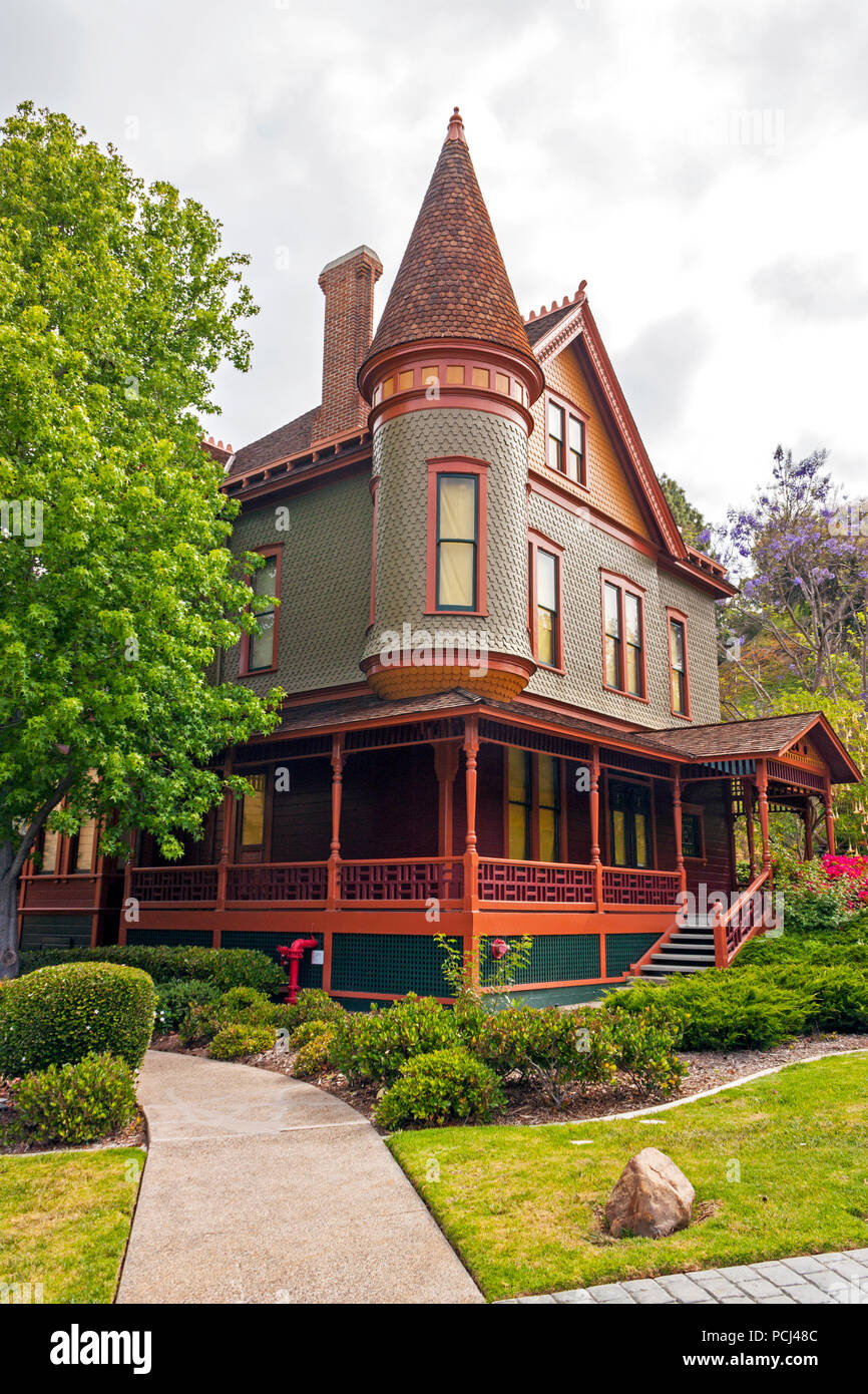 Historic house at Old Town Heritage Park,San Diego, California,USA ...