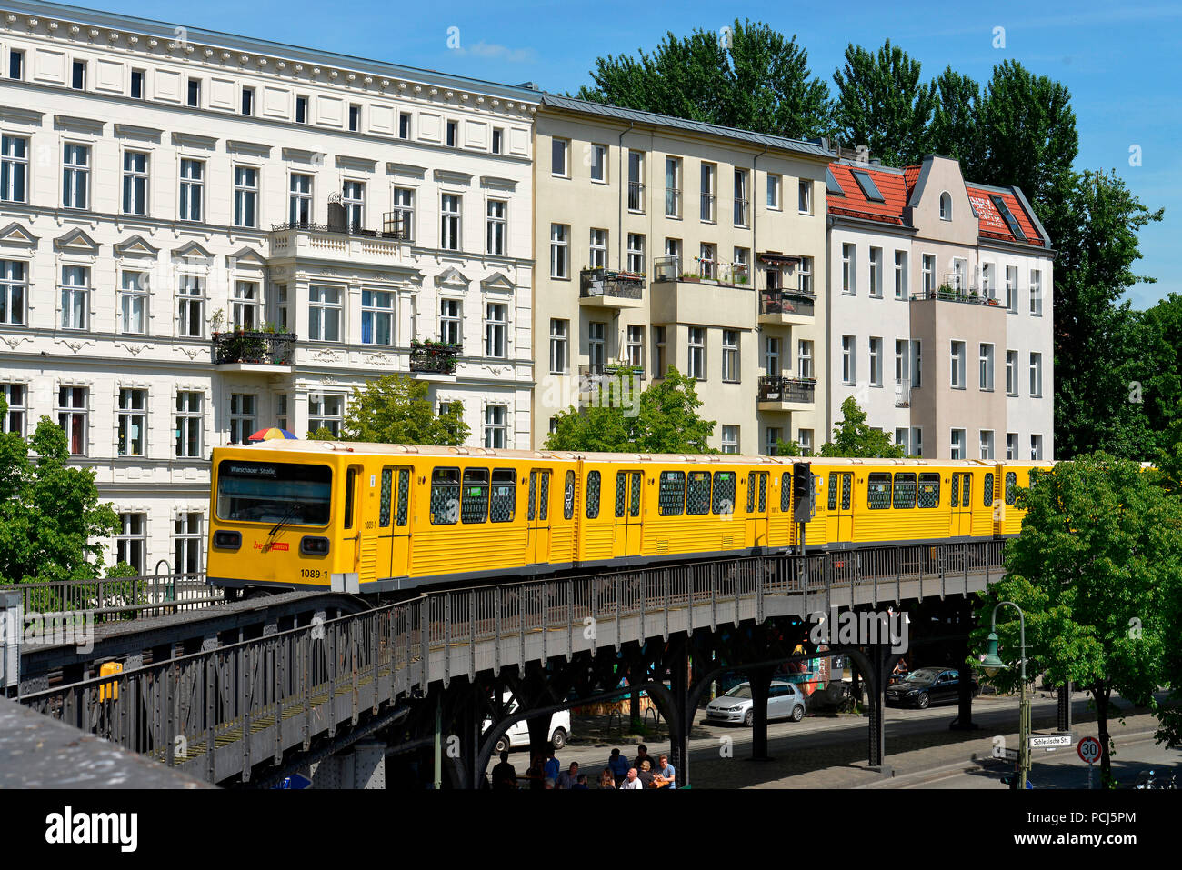 U-Bahn, U1, Schlesisches Tor, Kreuzberg, Berlin, Deutschland Stock ...