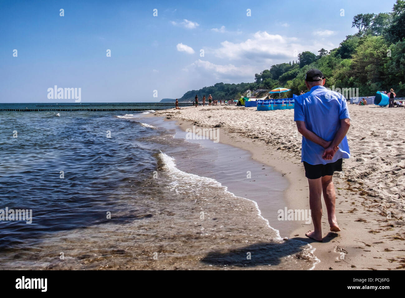 Germany Loddin,Stubbenfelde Beach. Coastal bathing resort on the island ...