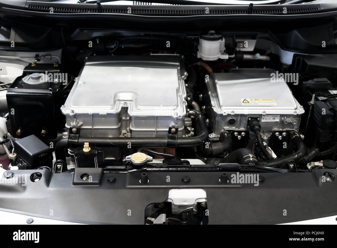 Car Engine - Modern powerful engine motor unit clean and shiny. Close ...